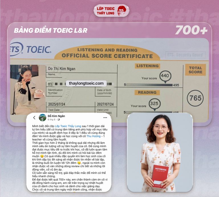 Do Thi Kim Ngan 765 LR - Lớp Toeic Thầy Long