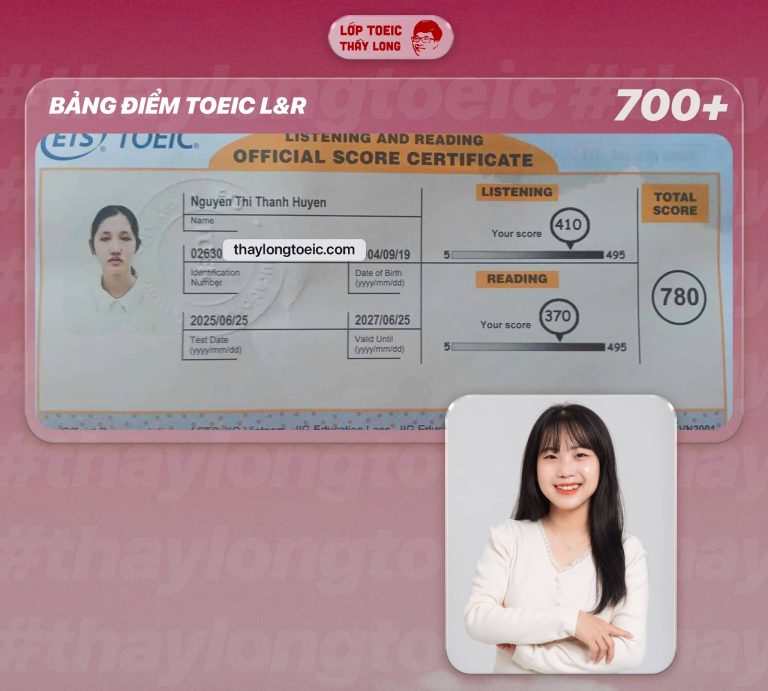 Nguyen Thi Thanh Huyen 780 LR - Lớp Toeic Thầy Long